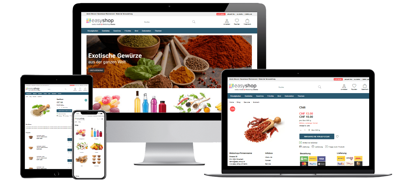 Eröffne in 24 Stunden deinen Webshop - easy-shop.ch Schweiz